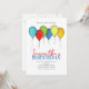 Birthday Balloons Confetti QR Code Social Media Invitation | Zazzle