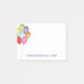 Birthday Balloons Editable Post it Notes | Zazzle