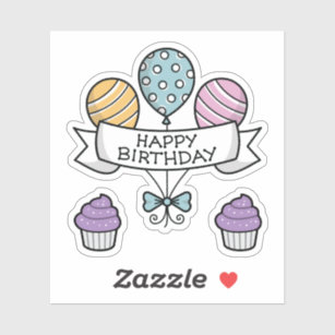 Happy Birthday Banner Stickers - 100% Satisfaction Guaranteed | Zazzle