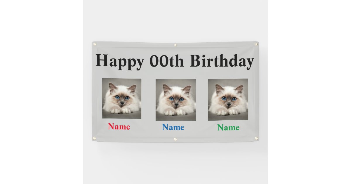 Birthday Banners For Triplets | Zazzle