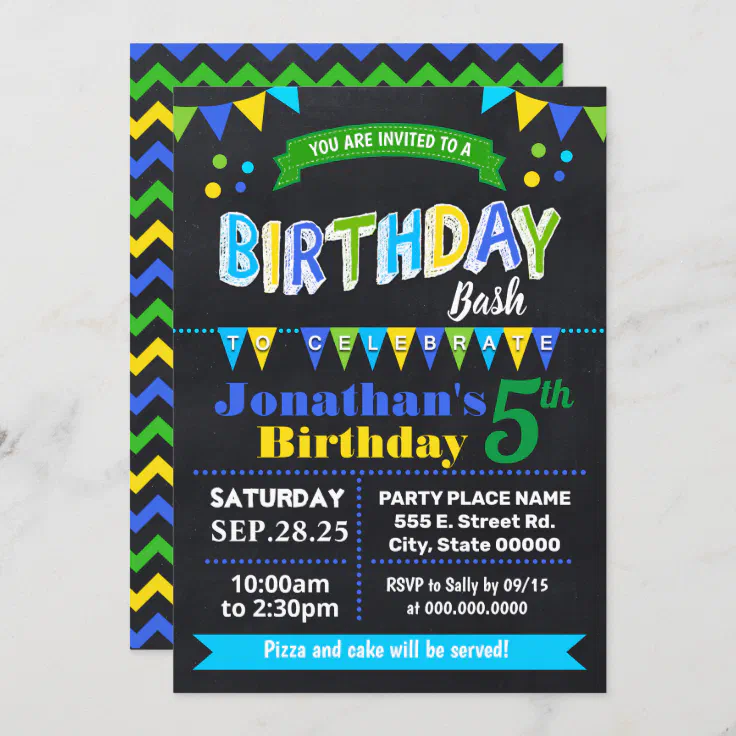 Birthday bash party invitation | Zazzle