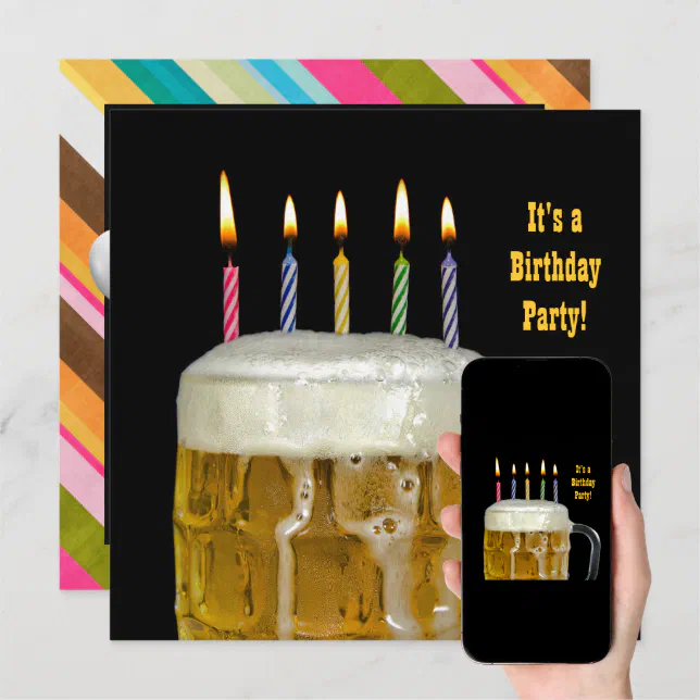 Birthday Beer Party Invitation | Zazzle