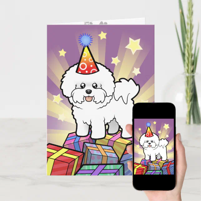 Birthday Bichon Frise Card | Zazzle