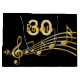Birthday black gold music notes monogram large gift bag | Zazzle