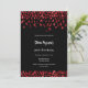 Birthday black red confetti invitation | Zazzle