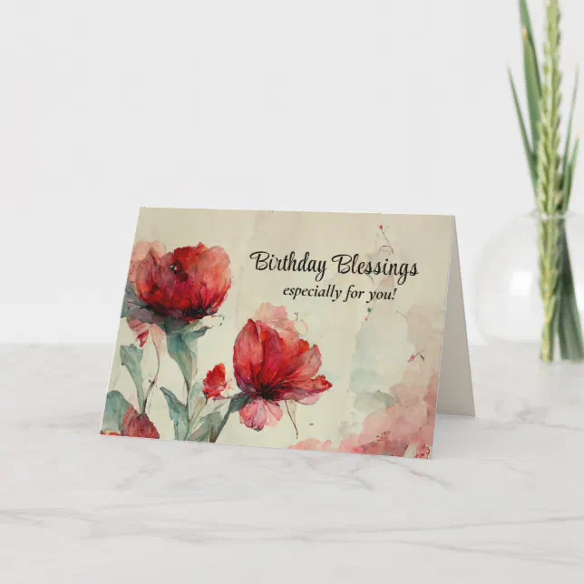 Birthday Blessings Bible Verse Prayer Christian Card | Zazzle