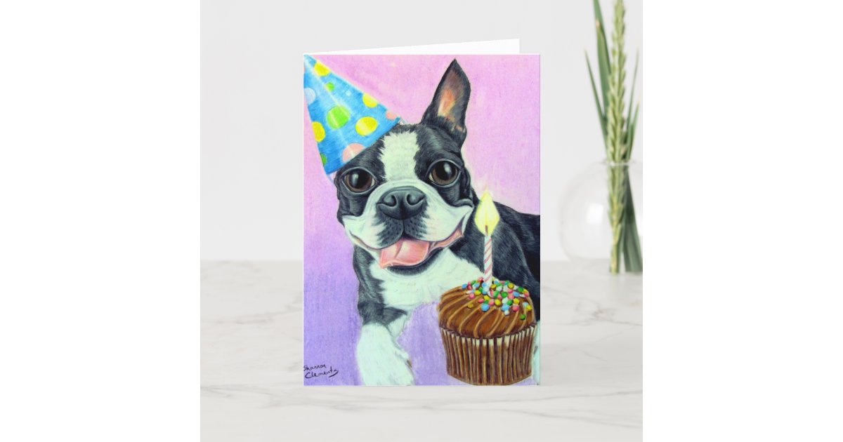 Birthday Boston Card | Zazzle