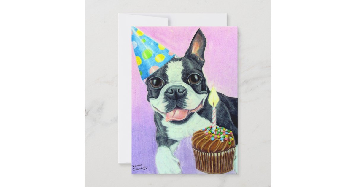 Birthday Boston Card | Zazzle