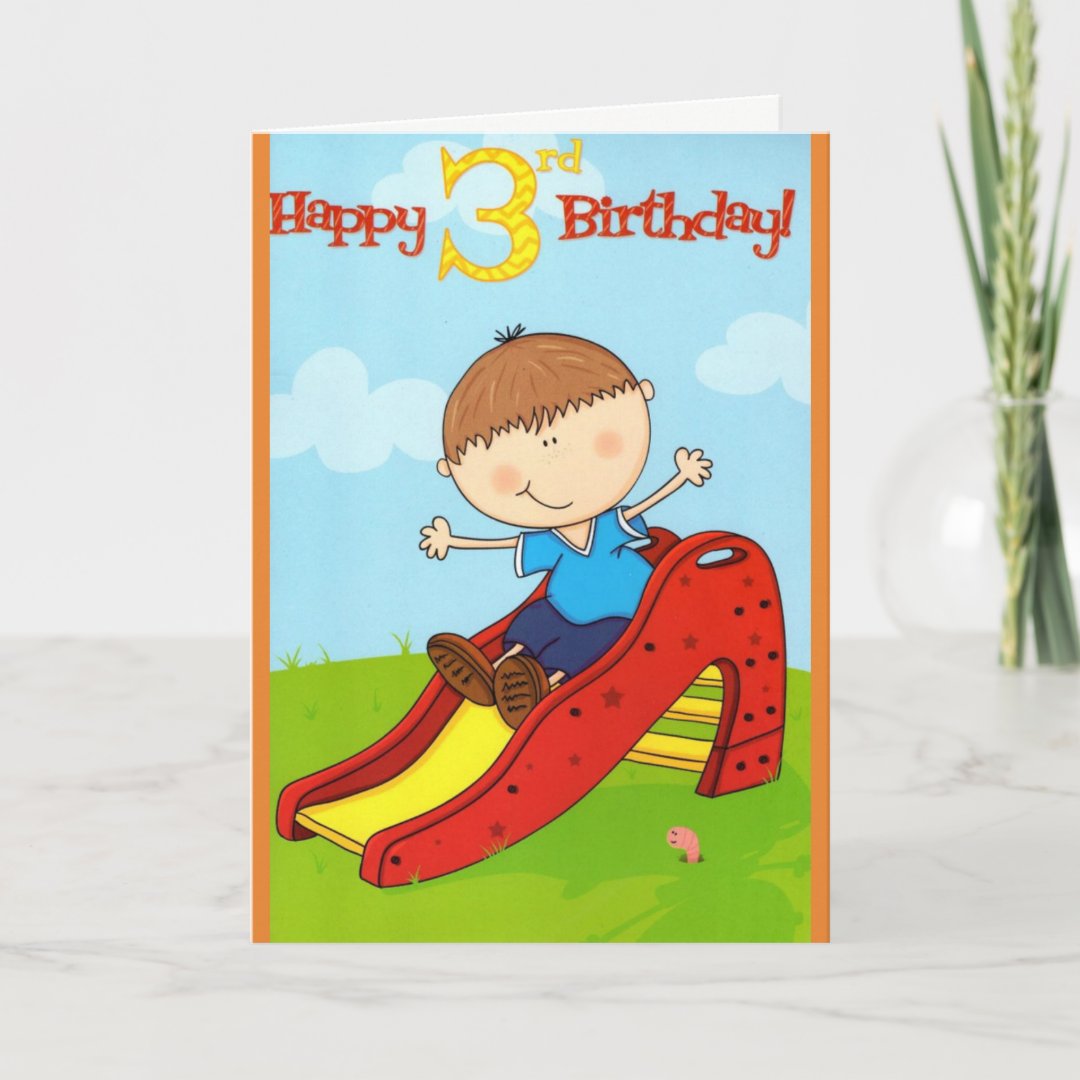 Birthday Boy 3rd Birthday Card | Zazzle