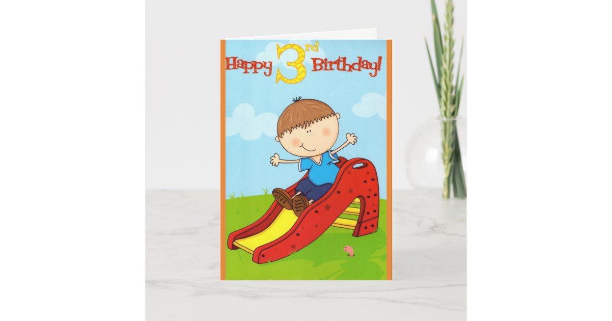 Birthday Boy 3rd Birthday Card | Zazzle