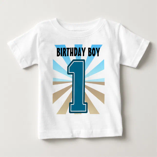 Birthday Boy, Big Number One, First B-day Tshirt | Zazzle