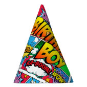 Birthday Boy Comic Book Party Hat | Zazzle