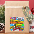 Birthday Boy Comic Book Square Sticker | Zazzle