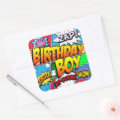 Birthday Boy Comic Book Square Sticker | Zazzle