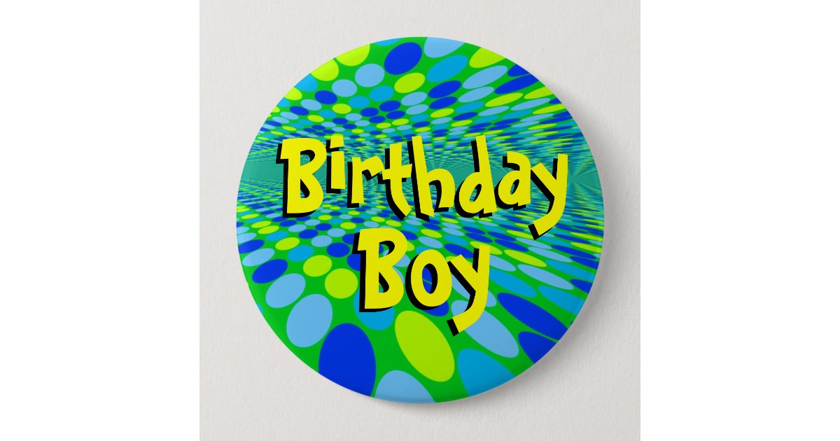 Birthday Boy Cool Button Pin | Zazzle