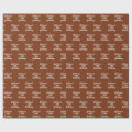 Birthday brown rust name wrapping paper | Zazzle