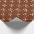 Birthday brown rust name wrapping paper | Zazzle
