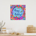 Birthday Butterflies Fun Pretty Inspirivity Poster | Zazzle
