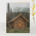 BIRTHDAY CABIN OFF THE GRID GREETING CARD | Zazzle