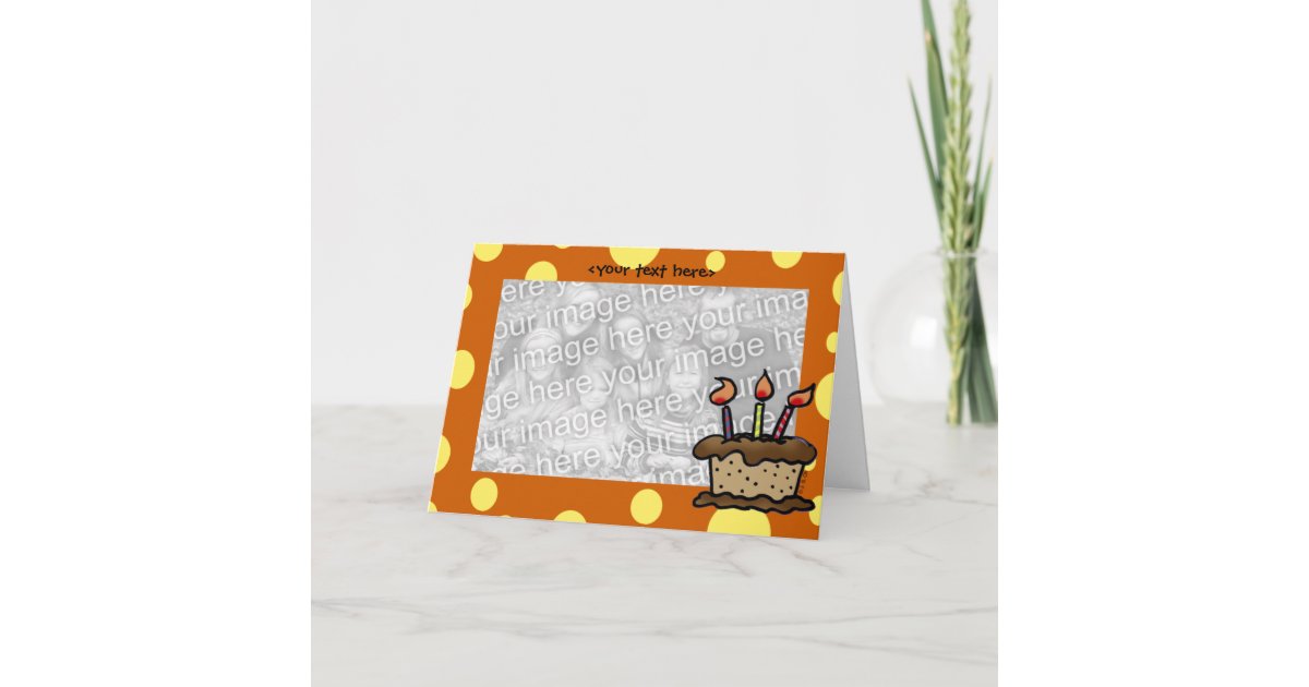 Birthday cake card template | Zazzle