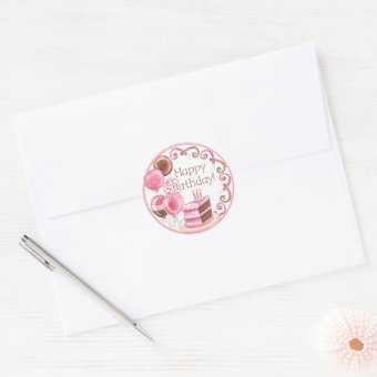 Birthday Cake Envelope Seal | Zazzle