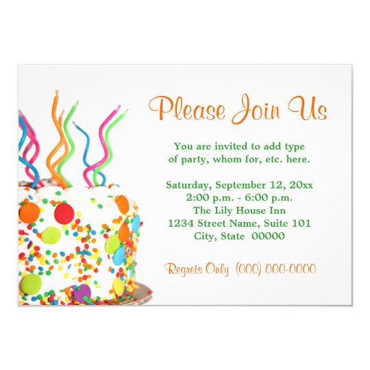 Birthday Cake Invitations | Zazzle.com