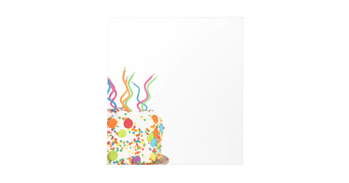 Birthday Cake Notepad | Zazzle