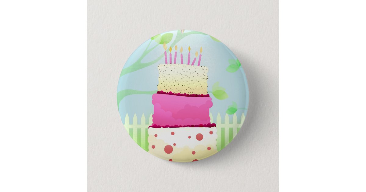 Birthday cake pins | Zazzle