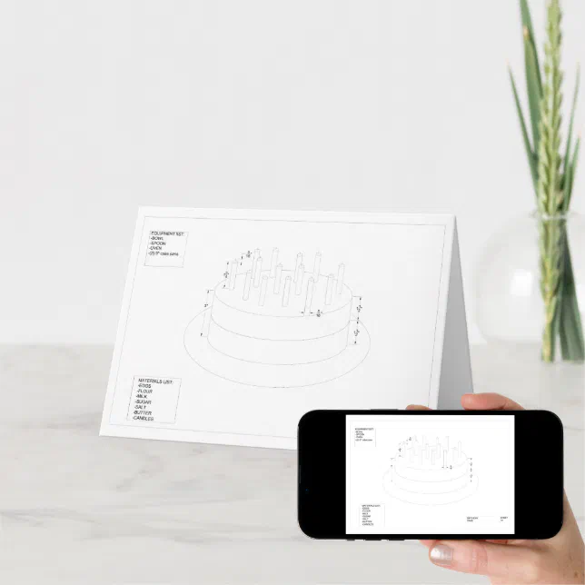 Birthday Cake Plan to Party Card | Zazzle