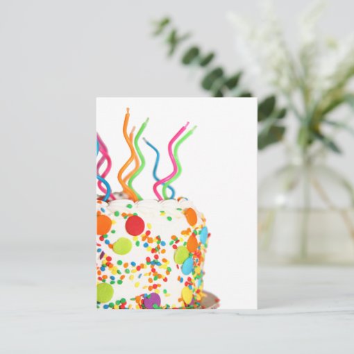 Birthday Cake Postcard | Zazzle