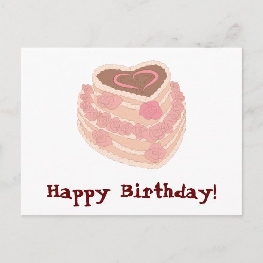 Birthday cake postcard | Zazzle.com