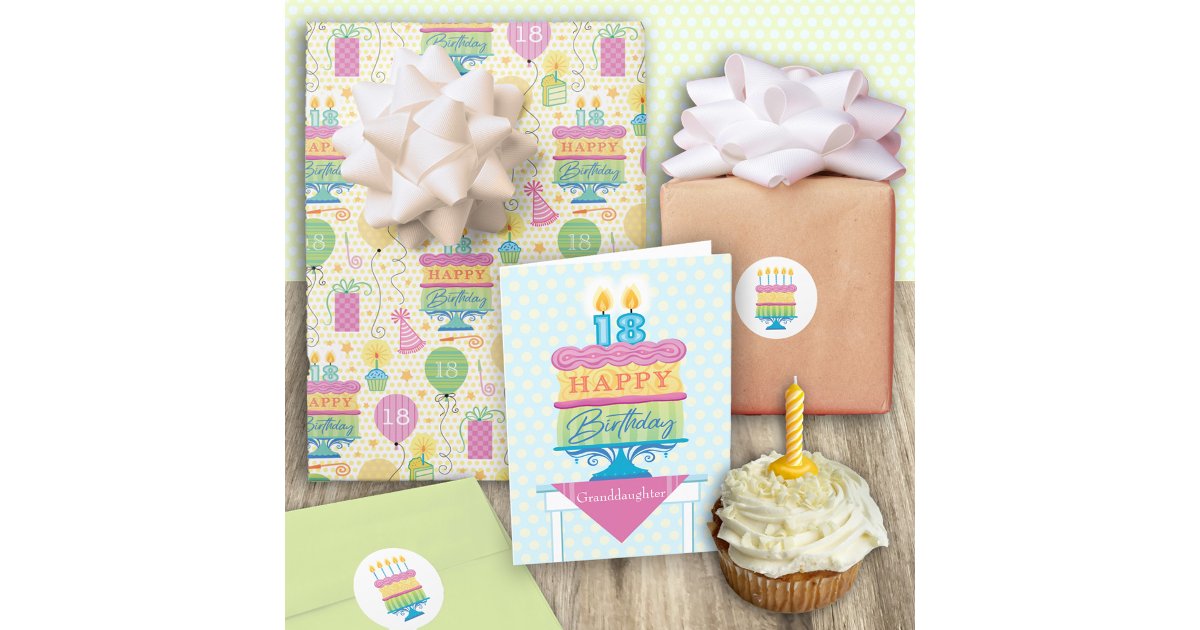 Birthday Cake Round Stickers | Zazzle