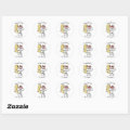 Birthday Cake Yellow Labrador Cartoon Plain Classic Round Sticker | Zazzle