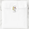 Birthday Cake Yellow Labrador Cartoon Plain Classic Round Sticker | Zazzle