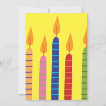 Birthday Candles Birthday Party Invitation | Zazzle