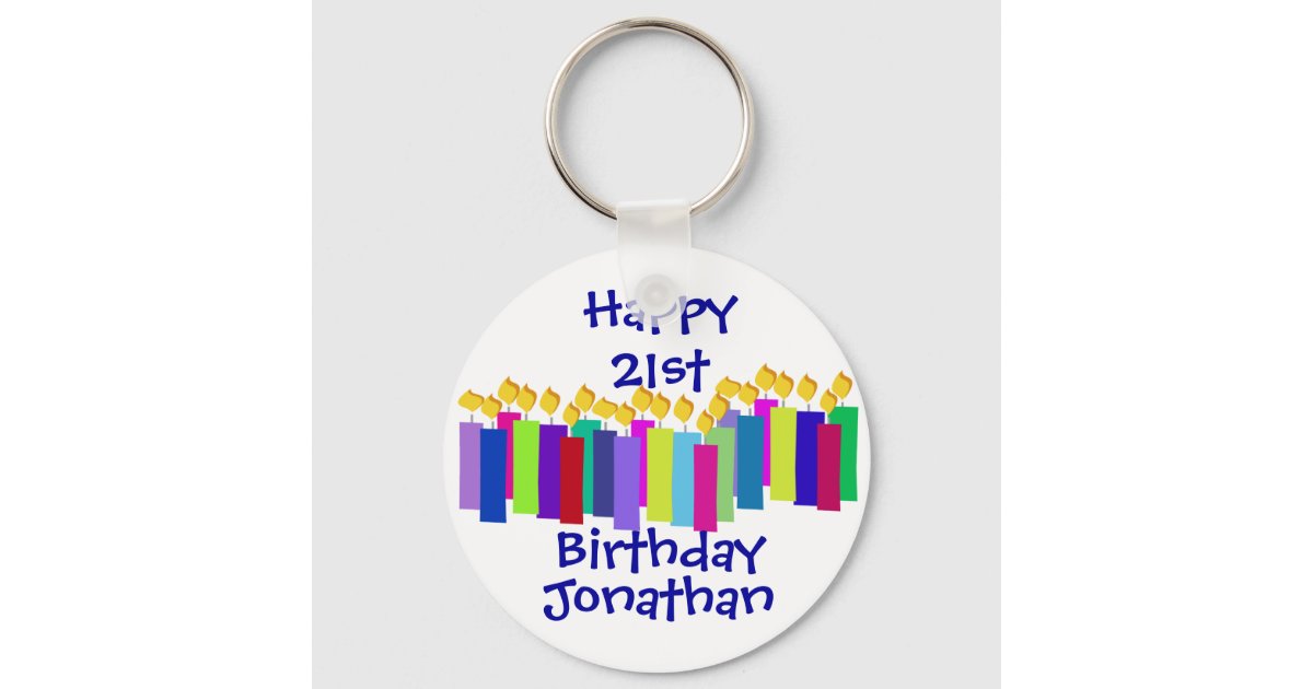 Birthday Candles Keychain | Zazzle