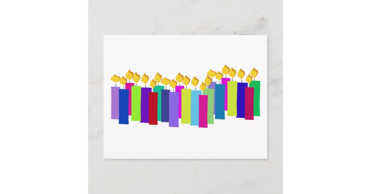 Birthday Candles Postcard | Zazzle