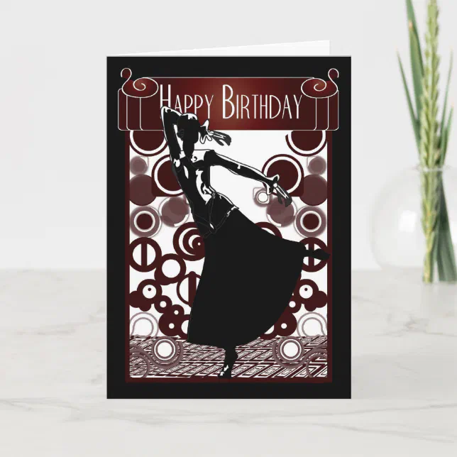 Birthday card Art Deco Roaring 20's | Zazzle
