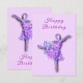 Birthday Card Ballet Dancer Girl Ballerina | Zazzle