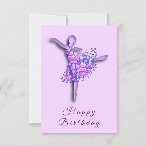 Birthday Card Ballet Dancer Girl Ballerina | Zazzle