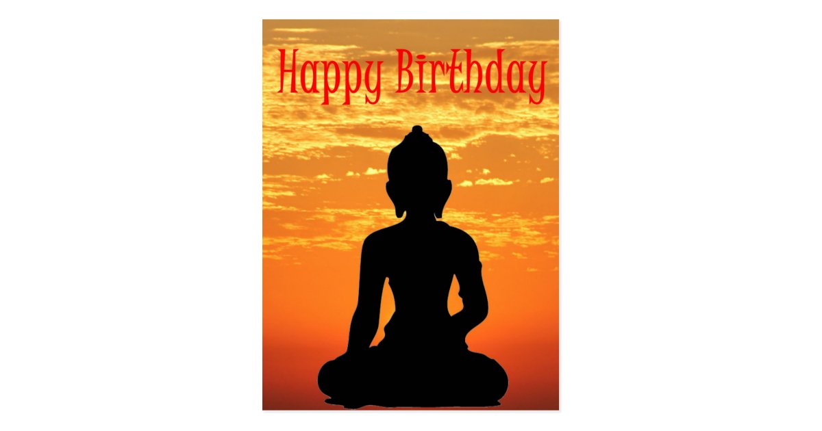 Birthday card_Buddha Postcard | Zazzle.com