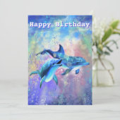 Birthday Card Dolphin Couple Your QR Code Wish | Zazzle