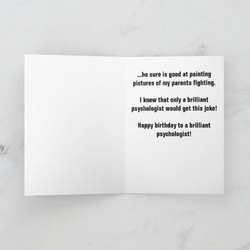 Birthday Card for a Psychologist or Psychiatrist | Zazzle