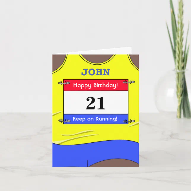 Birthday card for a runner | Zazzle