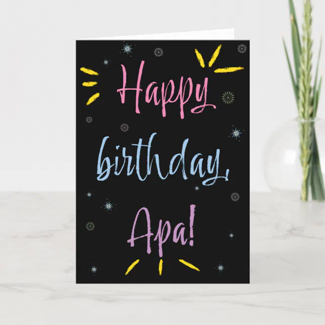 Birthday Card for Apa | Zazzle
