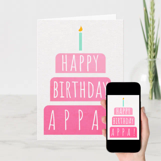 Birthday Card for Appa | Zazzle