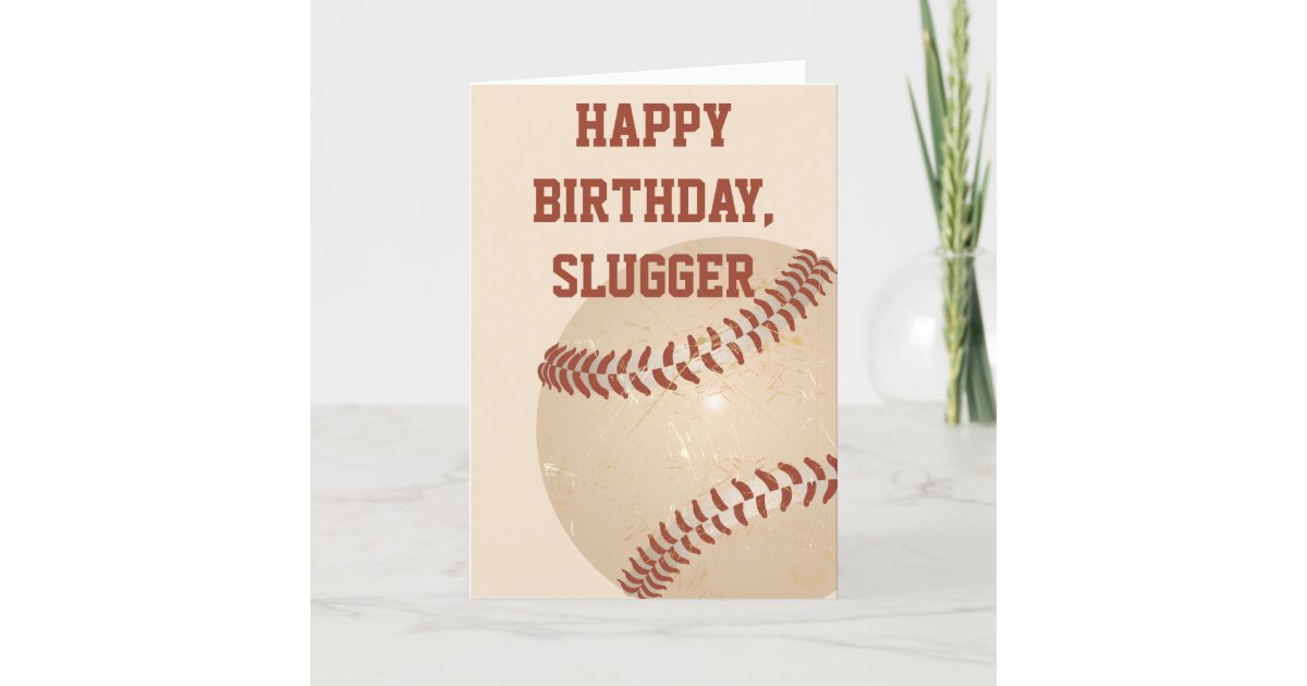 Birthday Card for Baseball Players and Fans | Zazzle