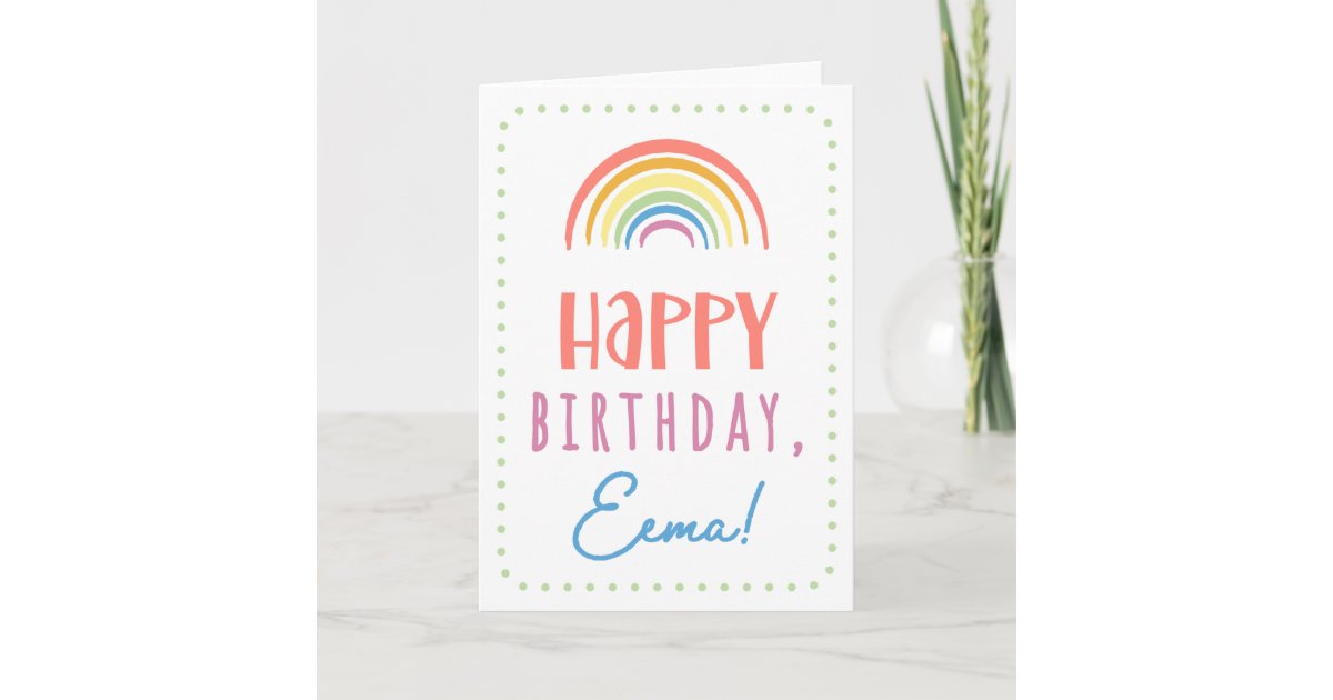 Birthday Card for Eema | Zazzle