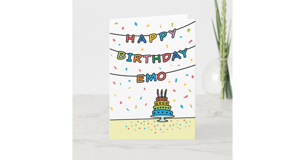 Birthday Card for Emo | Zazzle