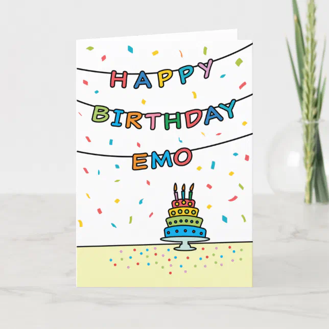 Birthday Card for Emo | Zazzle